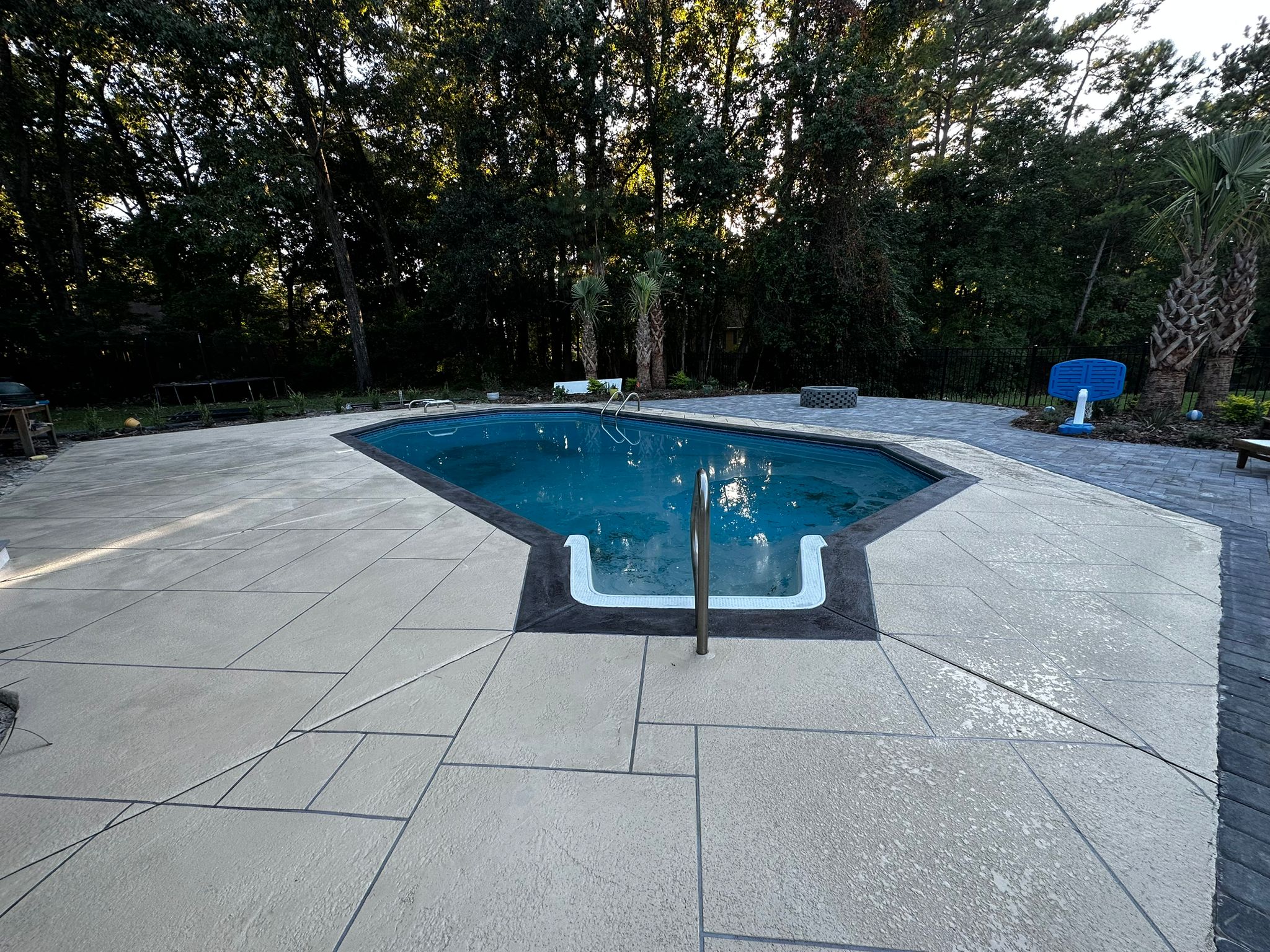 Pool Deck Restoration, Stencil overlay, Stamp Concrete Overlay and ...